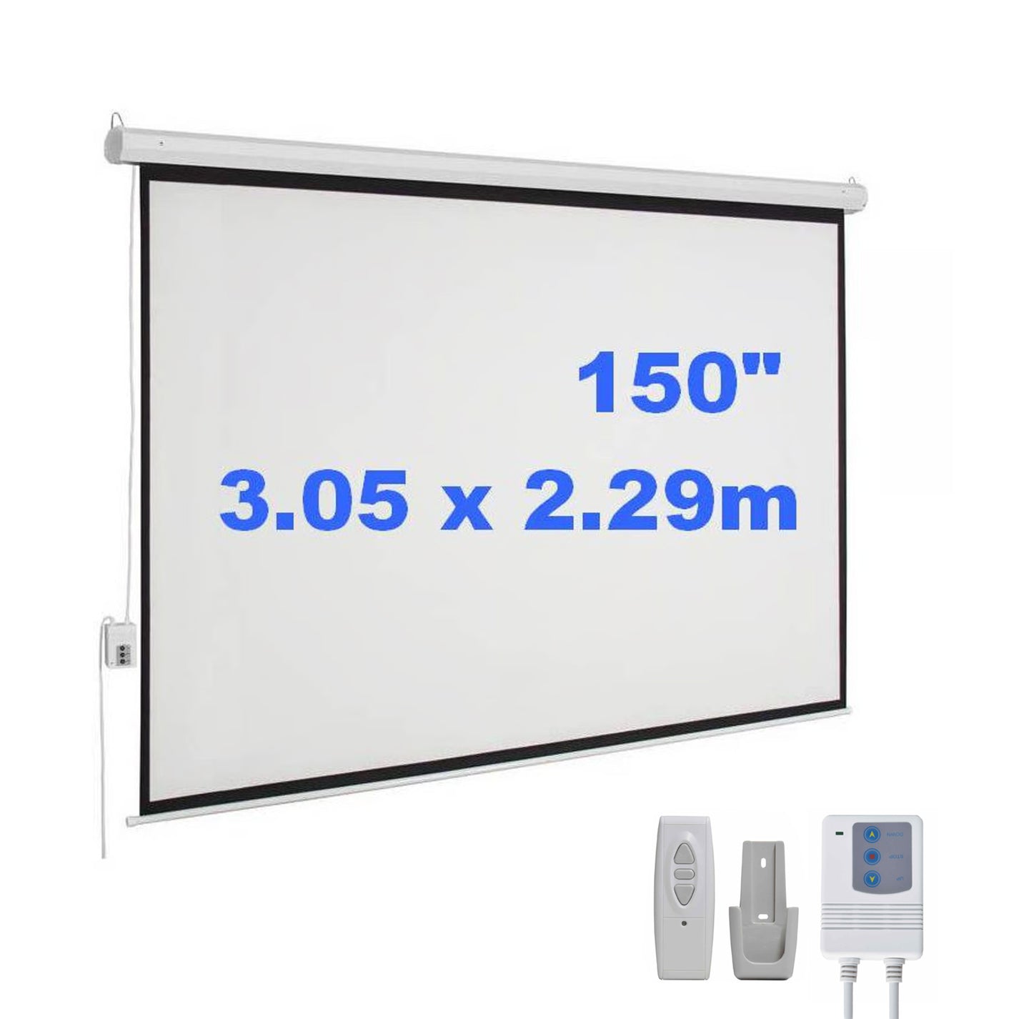 Pantalla Ecran Eléctrico 150 Pulgadas 3.05×2.29m – con control